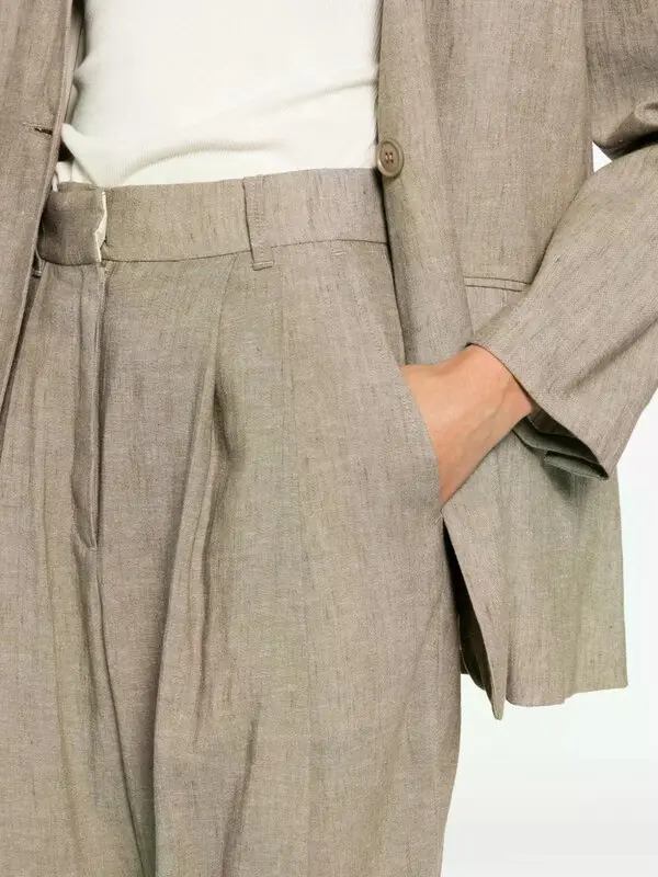 ELEH Pleated Trousers With Belt Loops
