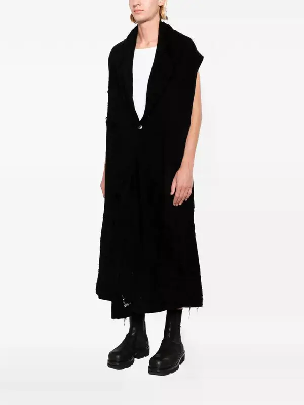 JULIUS Sleeveless Distressed Coat