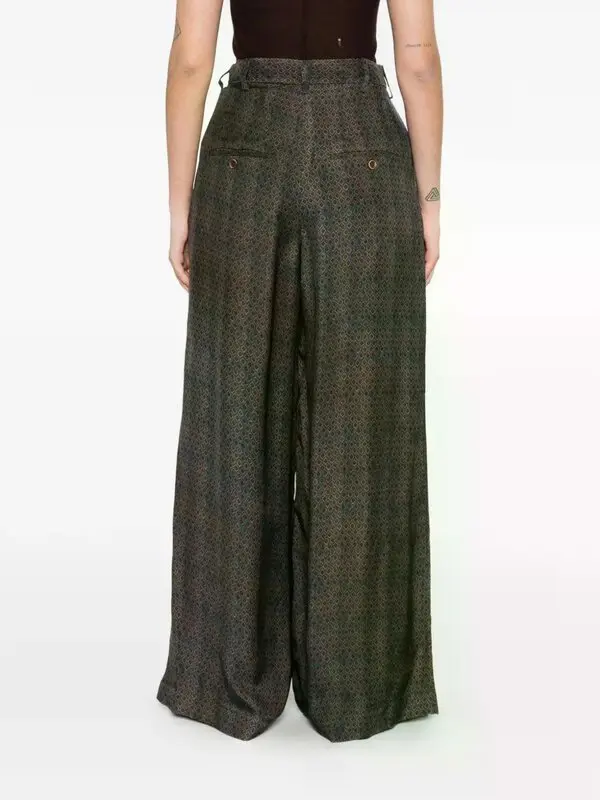 UMA WANG Geometric Print Wide-leg Trousers