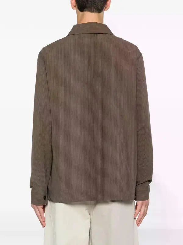 Nn07 Striped-pattern Shirt - Brown