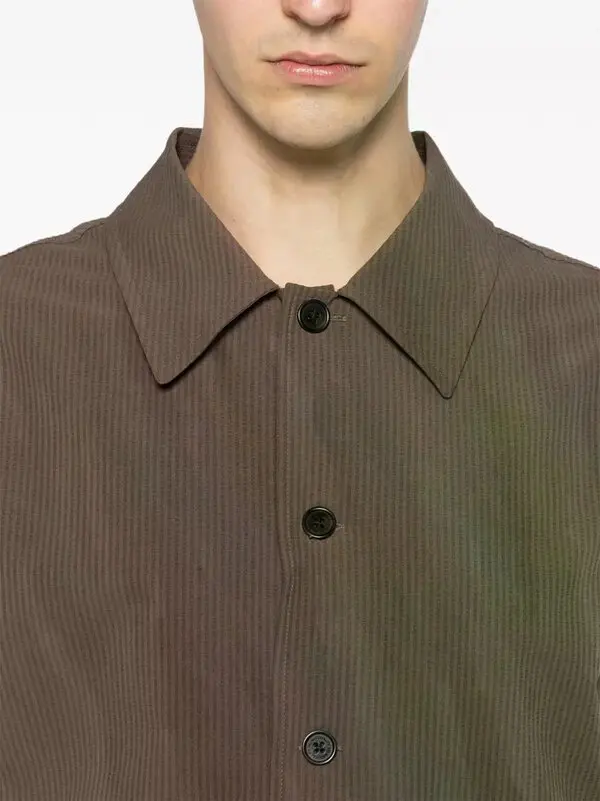 Nn07 Striped-pattern Shirt - Brown