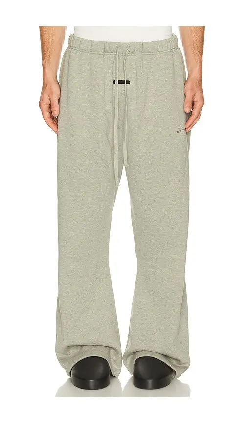 Fear Of God Signature Flare Sweatpant In Grey - Concrete Heather & Dark Concrete Heather