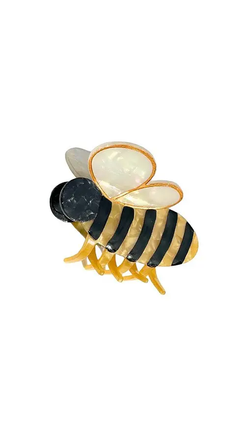 SOLAR ECLIPSE Hand-painted Bee Claw Hair Clip - N,a