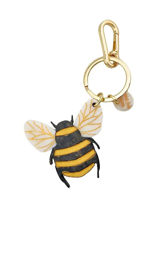 SOLAR ECLIPSE Hand-painted Honey Bee Bag Charm & Keychain - N,a