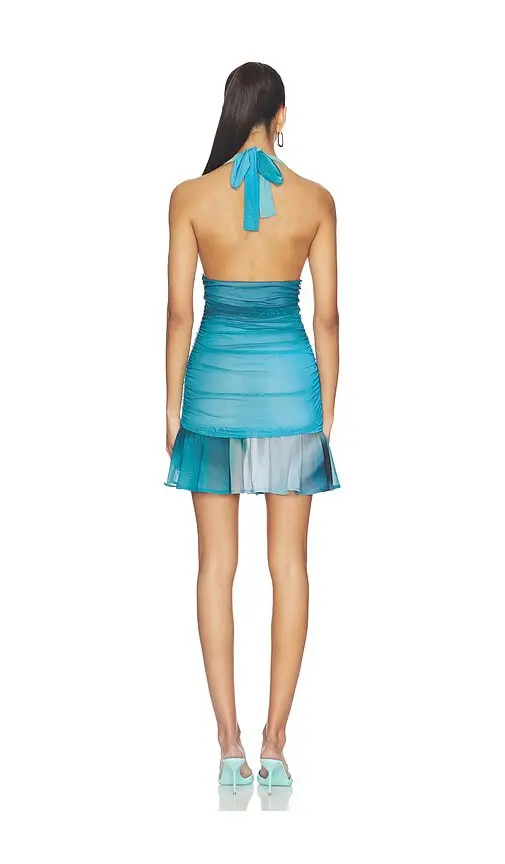 FENERS Solita Ruched Tulle Dress - Bleu
