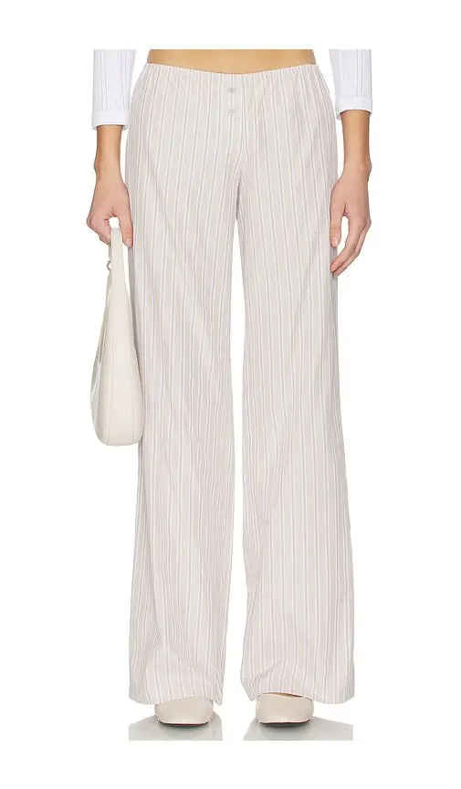 ALL THE WAYS Athena Pant In Beige - Beige Stripe