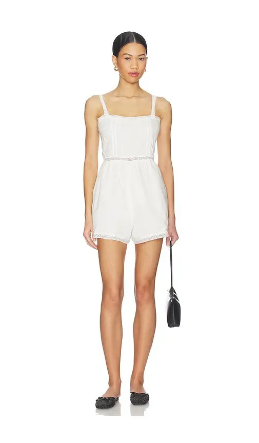 Faithfull The Brand Emilia Playsuit - Fresco Lace White