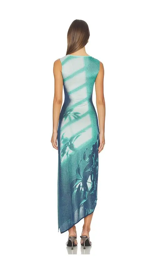 Ph5 Sleeveless Window Print Tank Dress - Turquoise