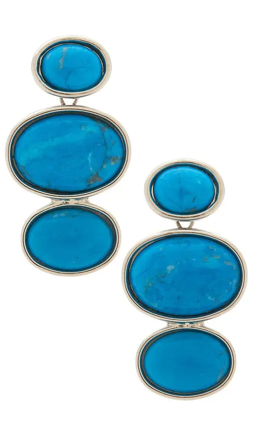 LELET NY Vega Stone Linear Earrings - Turquoise