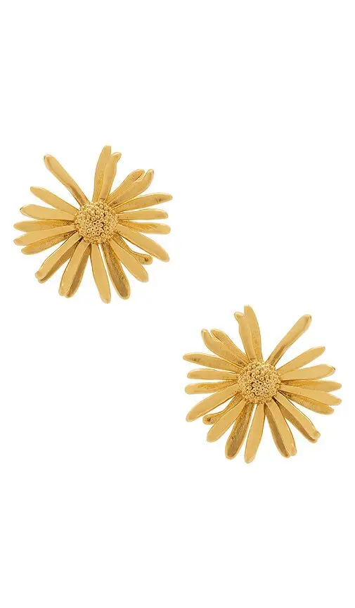 LELET NY Daisy Stud Earrings - Gold