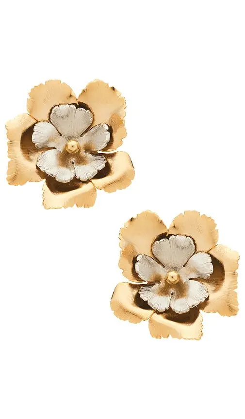 LELET NY Eden Floral Earrings - Mixed Metal