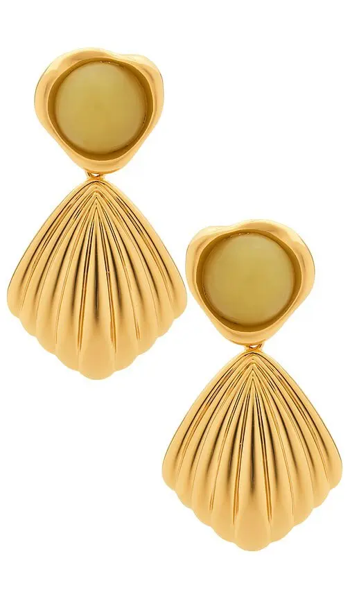 LELET NY Goldie Drop Earrings - Lemon Jade