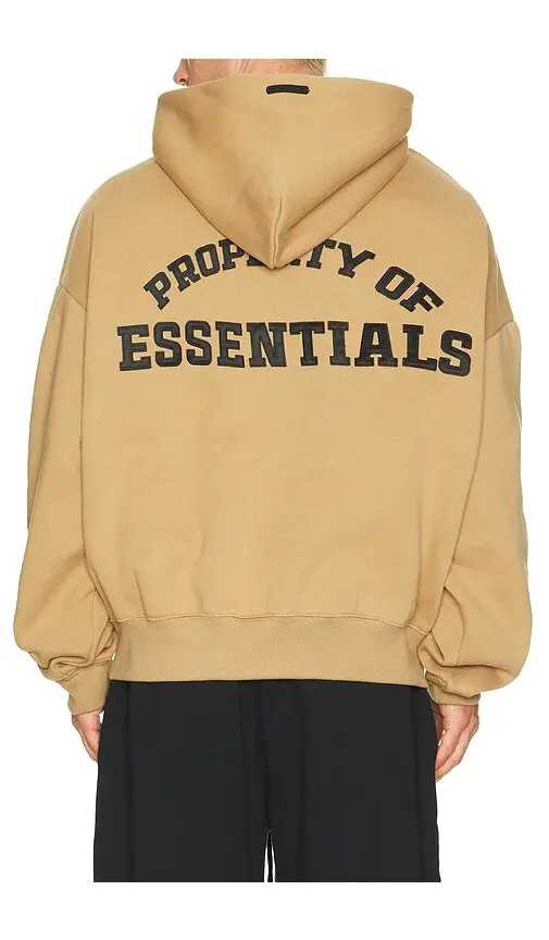 Fear Of God Property Lounge Half Zip Hoodie In Brown - Dune