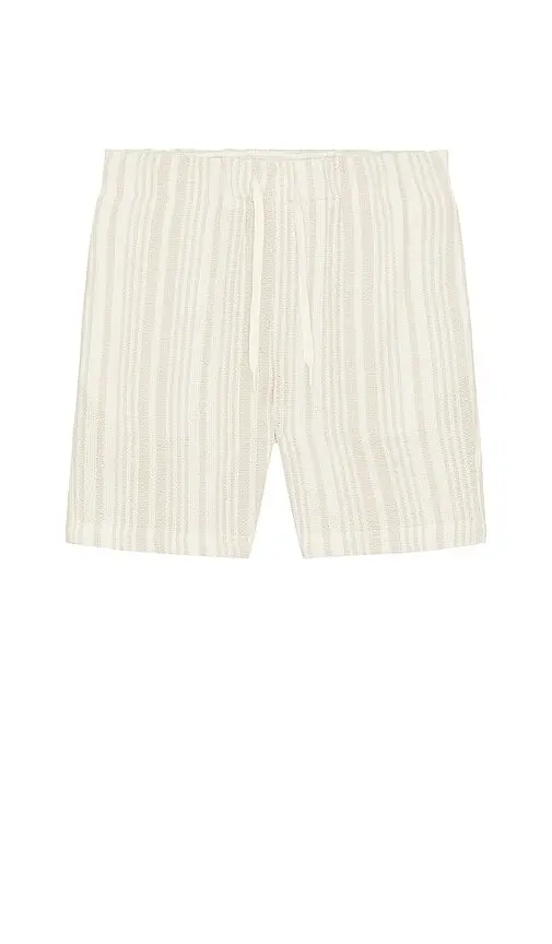 VINTAGE SUMMER Basket Weave Shorts - Tan