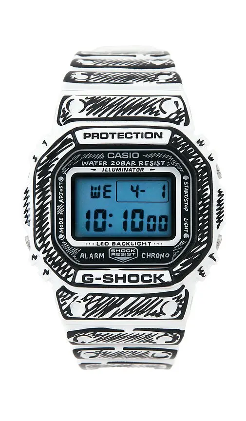 G-Shock X Joshua Vides Collaboration Watch In White - White & Black