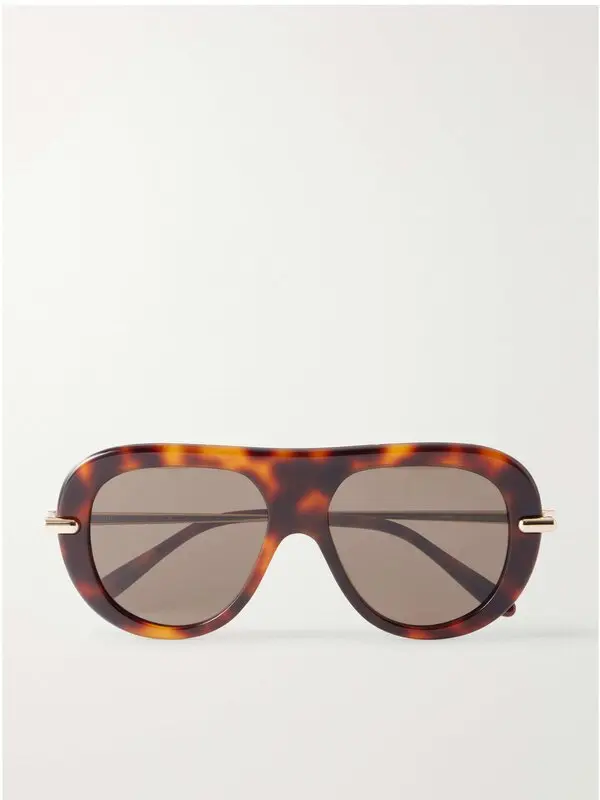 Loewe Slim Aviator-style Sunglasses - Tortoiseshell