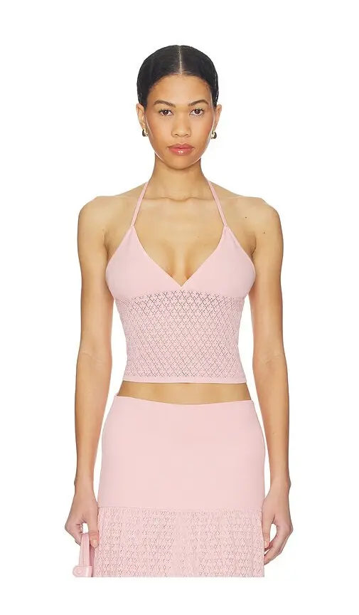 4TH & RECKLESS X Avani Knit Top In Pink - Baby Pink