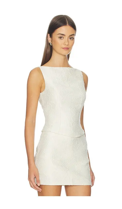Amanda Uprichard Ines Top - Chalk
