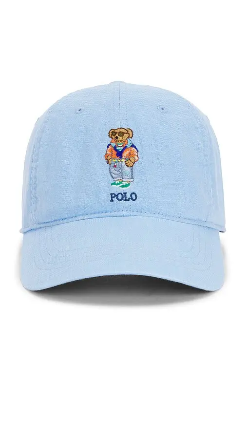 Polo Ralph Lauren Novelty Bear Linen Ball Cap - Austin Blue