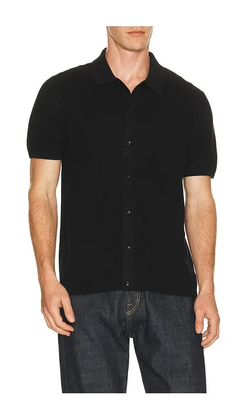 Reigning Champ Cotton Linen Piazza Shirt - Black
