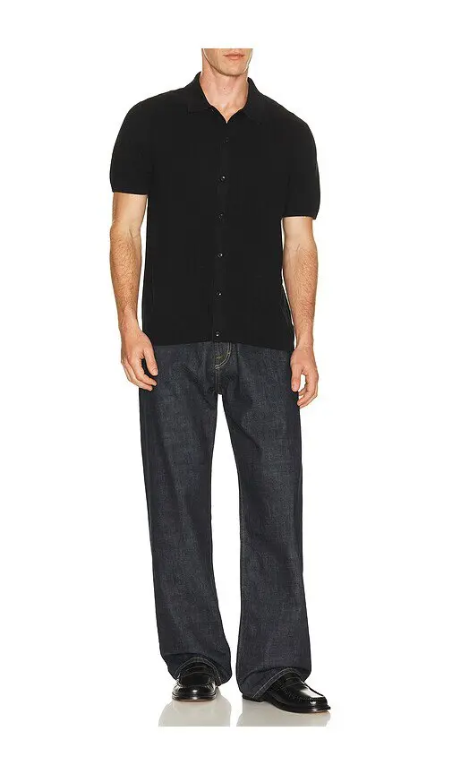 Reigning Champ Cotton Linen Piazza Shirt - Black
