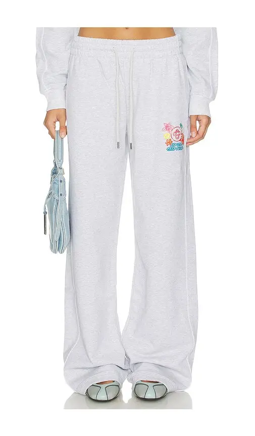 Casablanca Embroidered Pant - Grey Marle