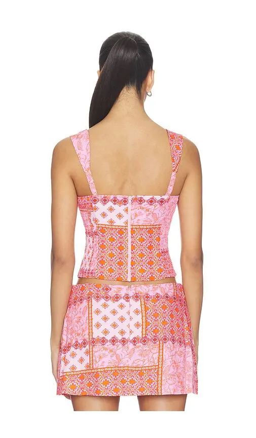 Amanda Uprichard Candice Top - Pink Mult