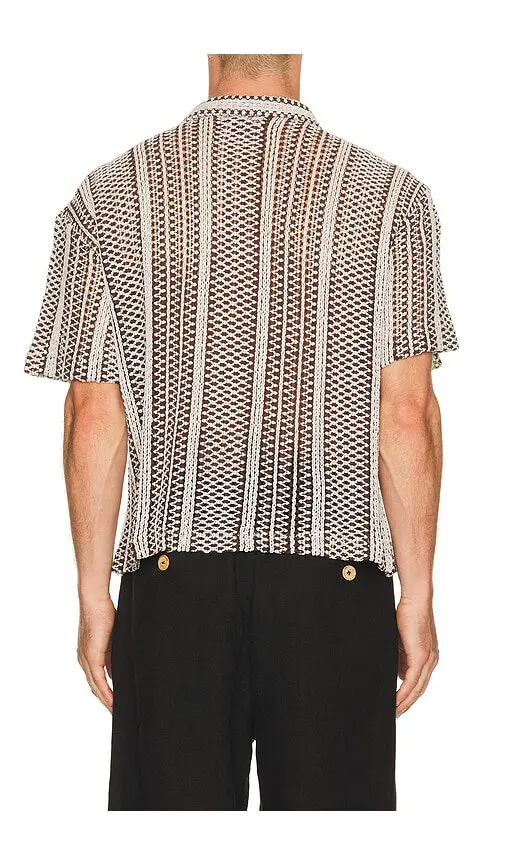 PERCIVAL Hugh Crochet Cuban Shirt
