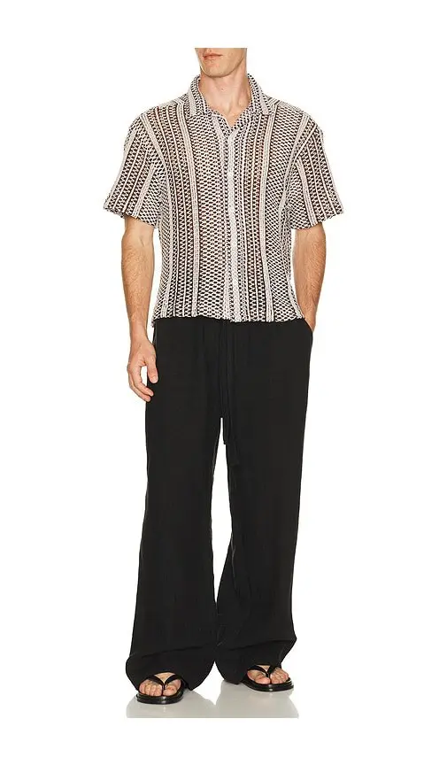 PERCIVAL Hugh Crochet Cuban Shirt