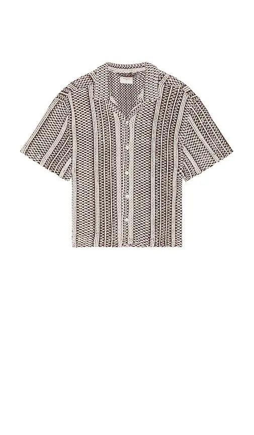 PERCIVAL Hugh Crochet Cuban Shirt