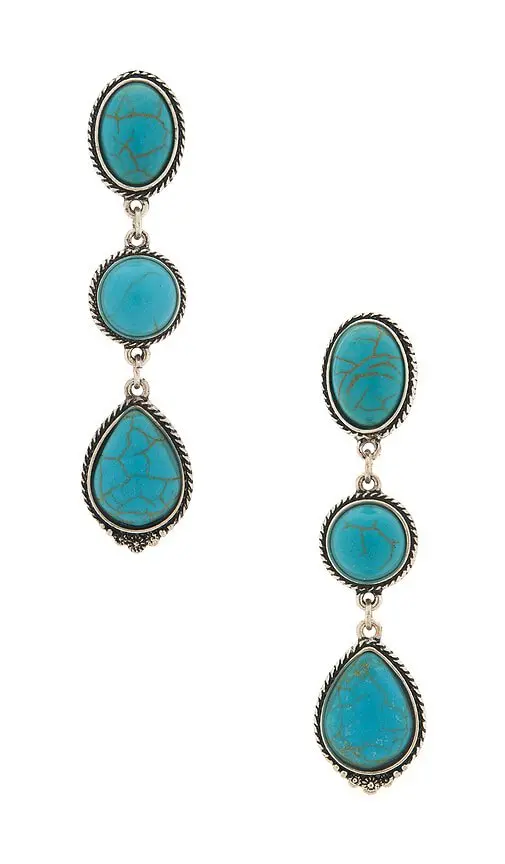 LOVERS AND FRIENDS Leona Dangle Earrings - Turquoise