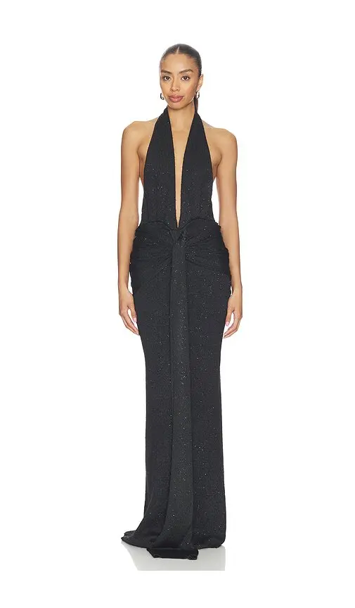 AYA MUSE Sereia Knit Maxi Dress - Black