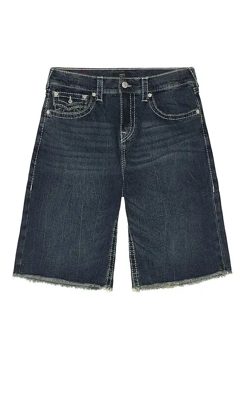True Religion Mikey Big T Flap Denim Shorts