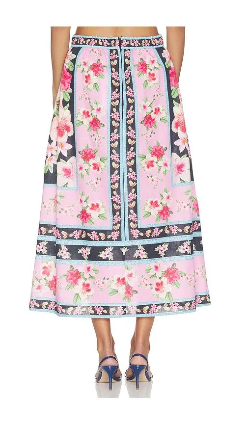 Yumi Kim Viola Floral Print Linen Blend Skirt