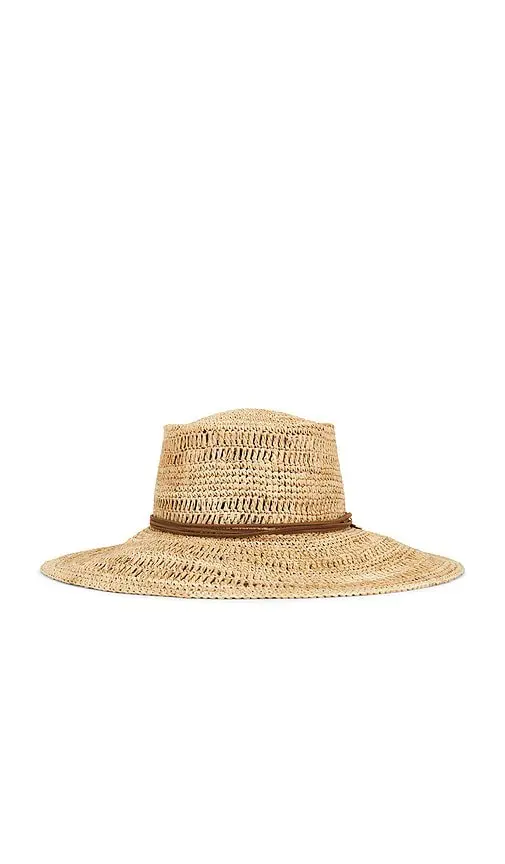 Rag & Bone Crochet Boater Hat - Natural