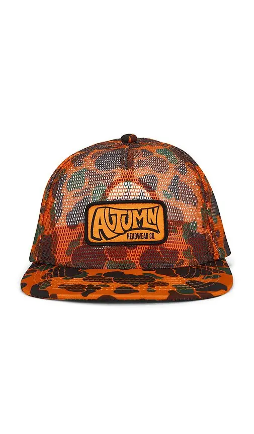 AUTUMN Camo Trucker Cap - Orange