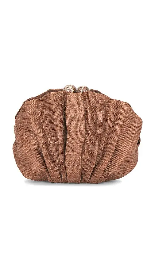 Poolside The Origami Shell Clutch - Cocoa