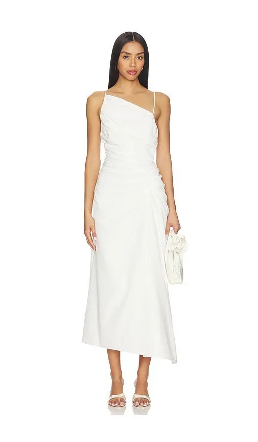 A.L.C. Juno Asymmetrical One-shoulder Dress - Bone China