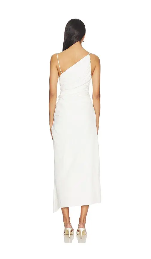 A.L.C. Juno Asymmetrical One-shoulder Dress - Bone China