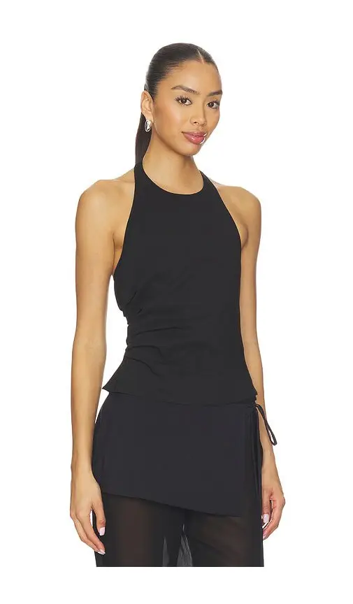 A.L.C. Sylvie Halterneck Top - Black