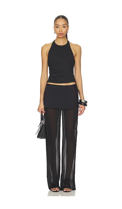 A.L.C. Sylvie Halterneck Top - Black