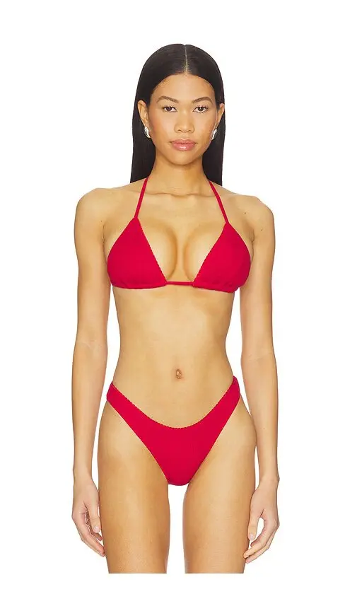 Frankies Bikinis Nick Thermal Top - Strawberry Red