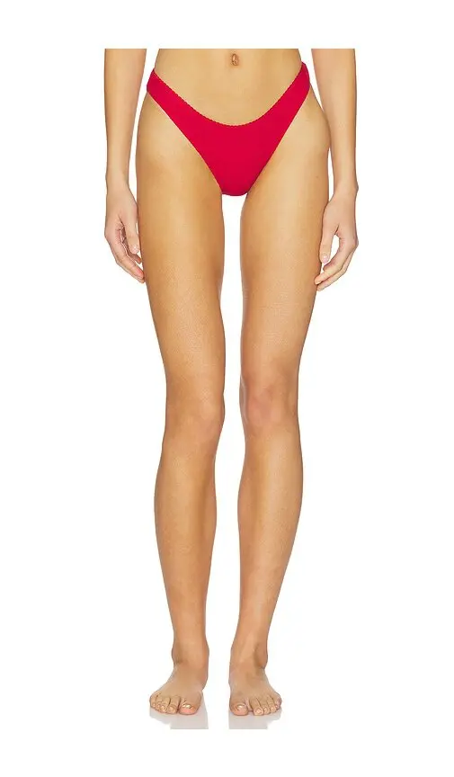 Frankies Bikinis Dove Thermal Bottom - Strawberry Red