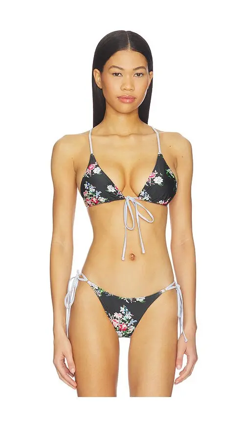 Frankies Bikinis June Satin Top - Bouquet