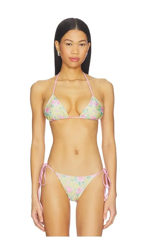 Frankies Bikinis Nick Satin Top - Nymphaea