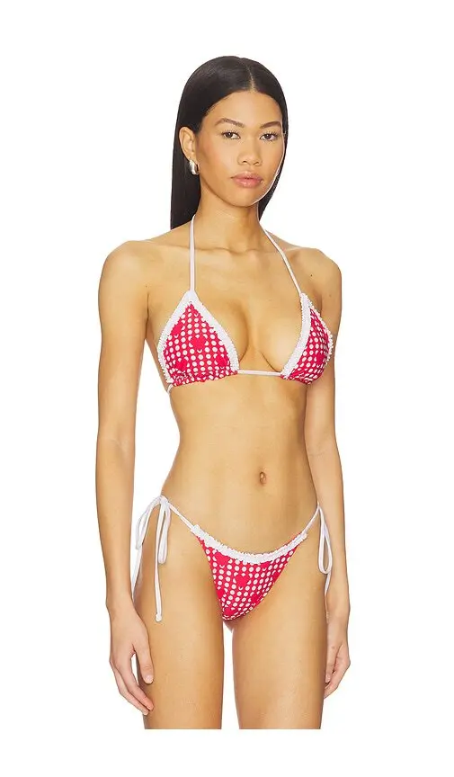 Frankies Bikinis Nick Ruffle Bikini Top - Cupid