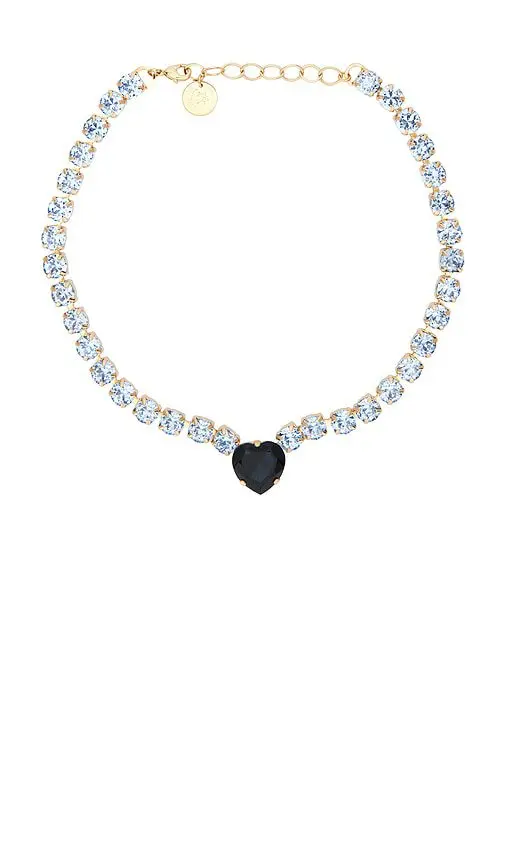 ANTON HEUNIS Vintage Style Heart Necklace - Blue & Gold