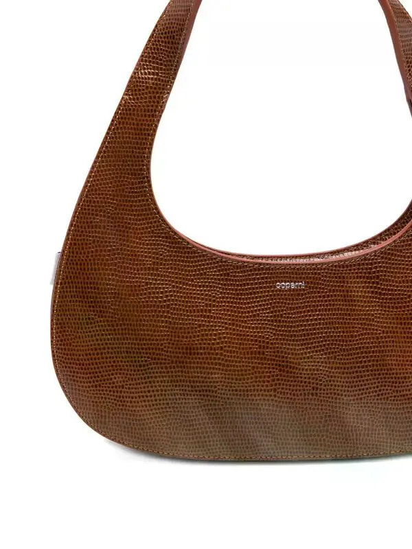 Coperni Lizard-print Slim Swipe Shoulder Bag - Brown