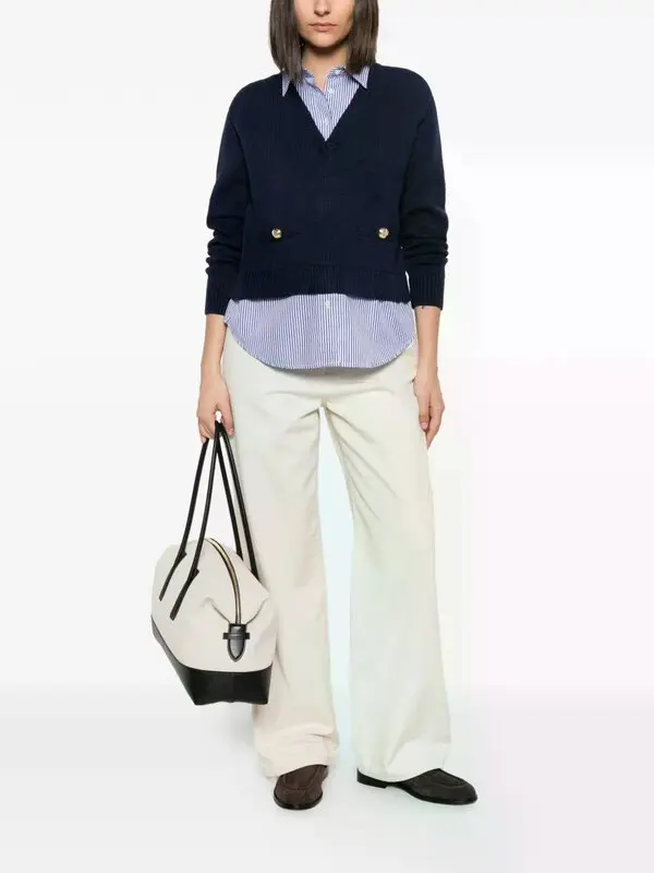 Ralph Lauren Layered-effect Button-detailed Sweater
