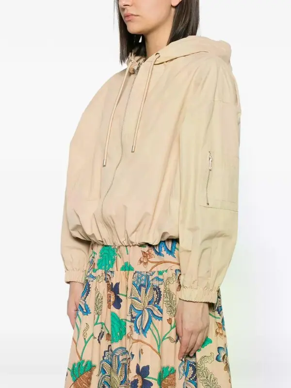 Liu Jo Drawstring Hooded Jacket - Neutrals